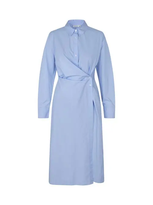 MASAI COPENHAGEN Maneylora Wrap Midi Shirt Dress