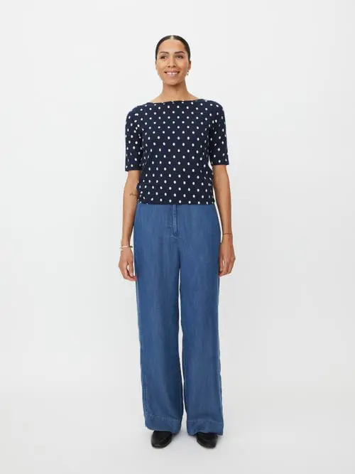 MASAI COPENHAGEN Polka Dot Boatneck T-shirt