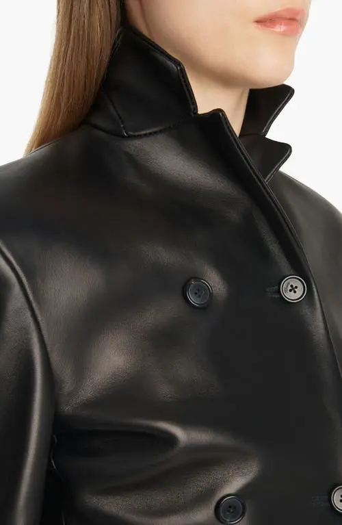 Khaite Rolo Double Breasted Lambskin Leather Jacket