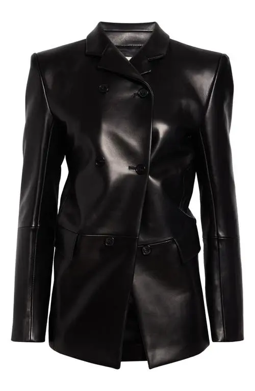 Khaite Rolo Double Breasted Lambskin Leather Jacket