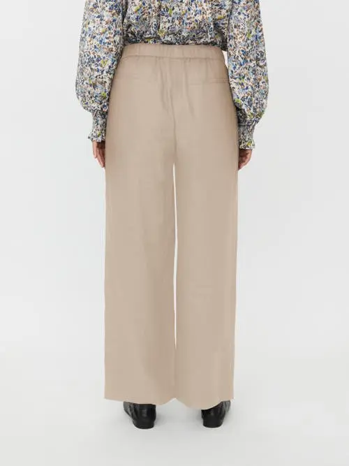 MASAI COPENHAGEN Linen Wide Leg Pants - Natural