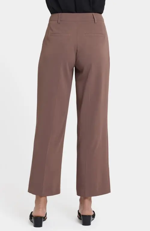 NYDJ Crepe Ankle Wide Leg Pants - Deep Taupe