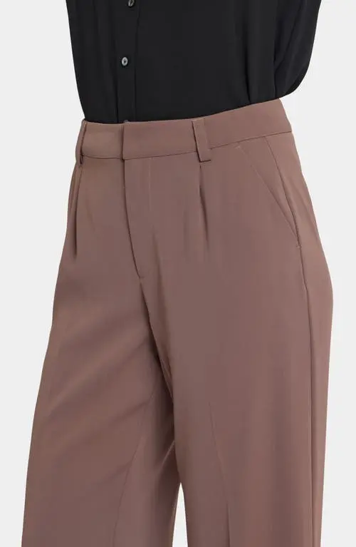 NYDJ Crepe Ankle Wide Leg Pants - Deep Taupe