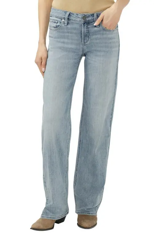 SILVER JEANS CO. Elyse Baggy Straight Leg Jeans - Dylan