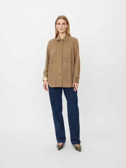 MASAI COPENHAGEN Faux Suede Shirt Jacket