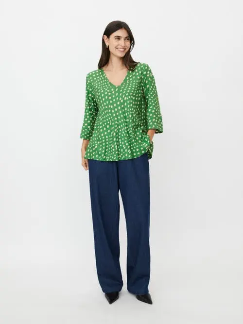 MASAI COPENHAGEN Polka Dot V-neck Blouse