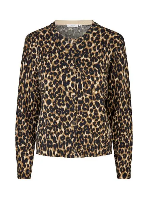 MASAI COPENHAGEN Malika Leopard Print Cardigan
