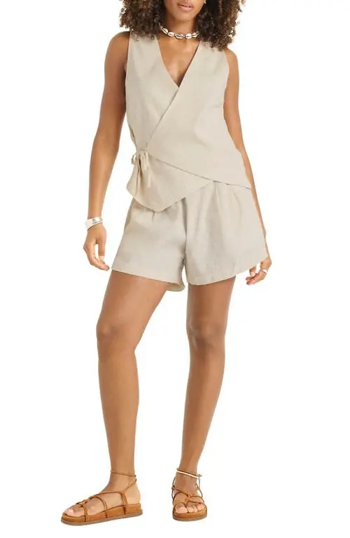 Vitamin A® Organic Cotton & Linen Blend Cover-up Shorts