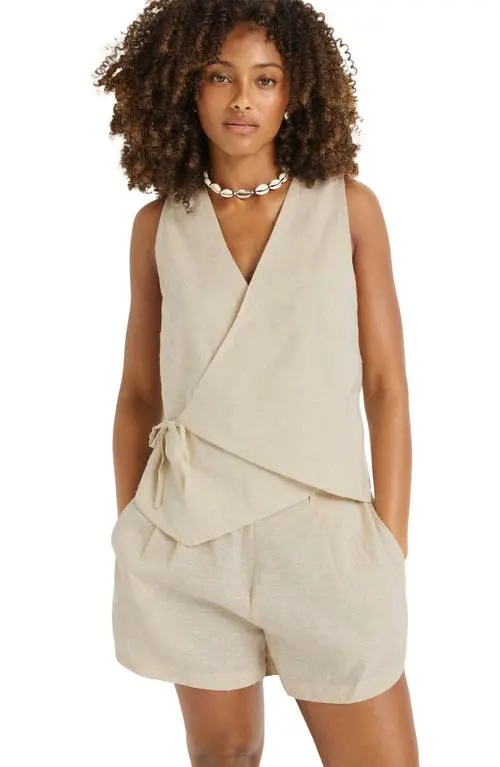 Vitamin A® Organic Cotton & Linen Blend Cover-up Shorts
