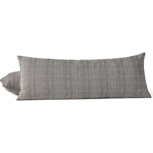 COYUCHI Lido Organic Cotton Accent Pillow Cover - Undyed/espresso