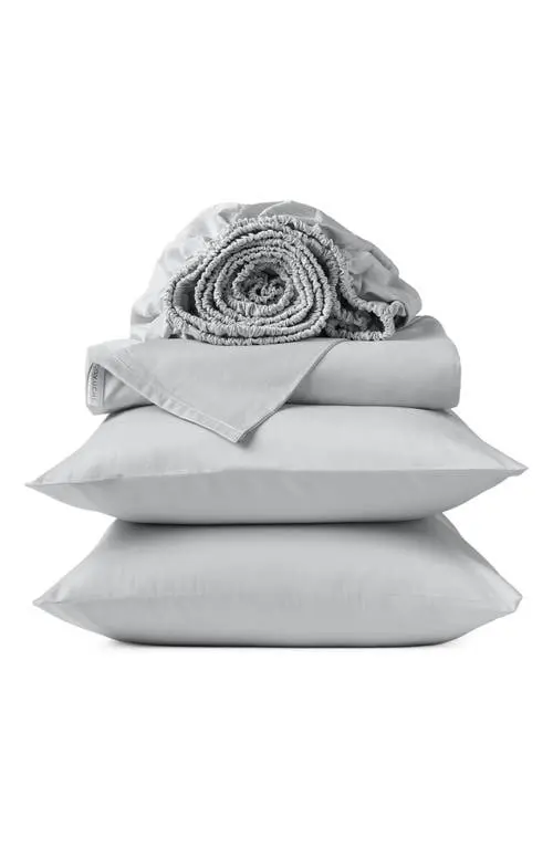 COYUCHI Cloud Soft Organic Cotton Sateen Sheet Set - Seal
