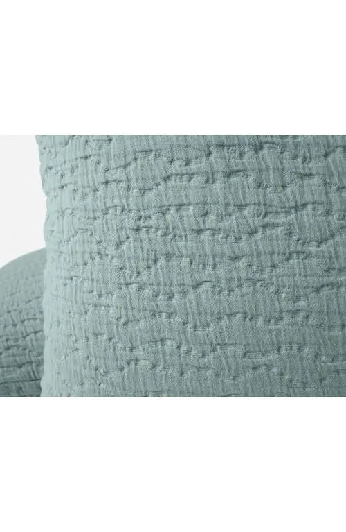 COYUCHI Pescadero Organic Cotton Matelassé Pillow Sham - Tidal