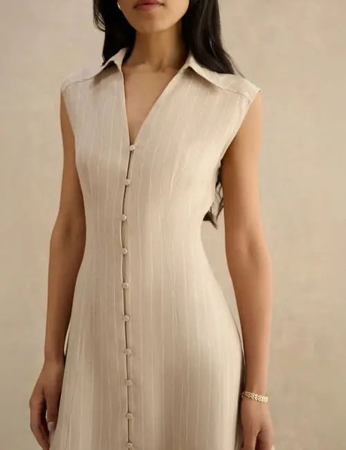 HOBBS LONDON Charlize Button-front Midi Dress