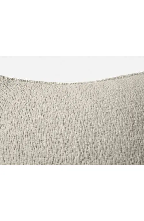 COYUCHI Cascade Organic Cotton Matelassé Sham - Stone