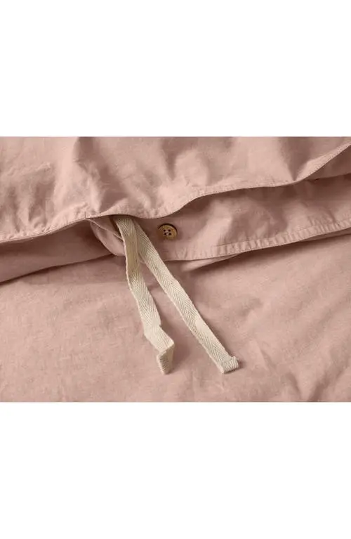 COYUCHI Crinkled Organic Cotton Percale Duvet Cover