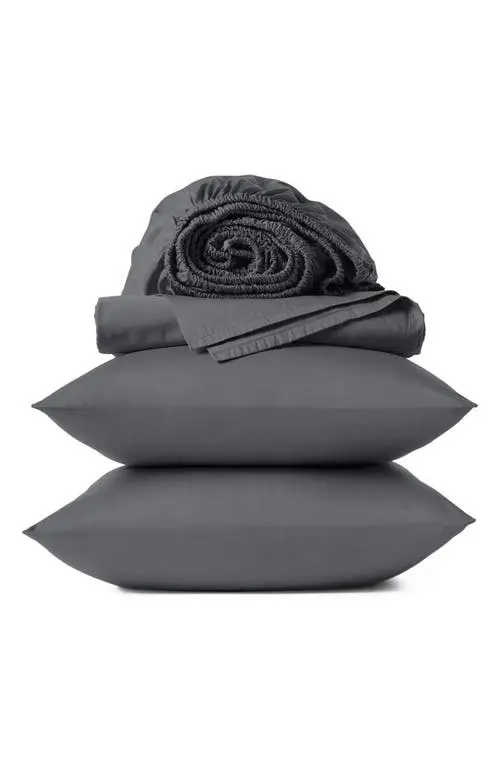 COYUCHI Classic Organic Cotton Sateen Sheet Set - Graphite
