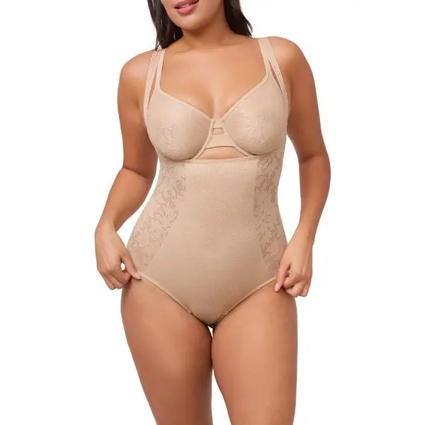 MONTELLE INTIMATES Contour Smoothing Bodysuit - Sand
