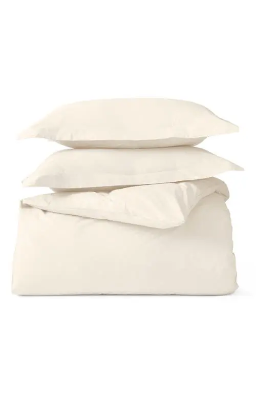 COYUCHI Classic Organic Cotton Sateen Duvet & Sham Set - Undyed