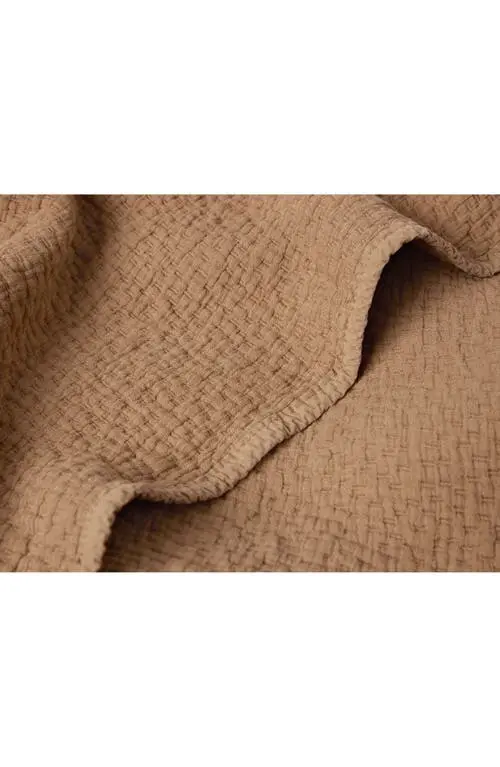 COYUCHI Cascade Organic Cotton Matelassé Blanket