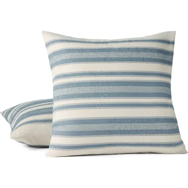 COYUCHI Serrano Organic Cotton Pillow Cover - Twilight Blue