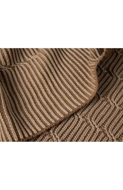 COYUCHI Ivy Organic Cotton Knit Blanket - Fawn