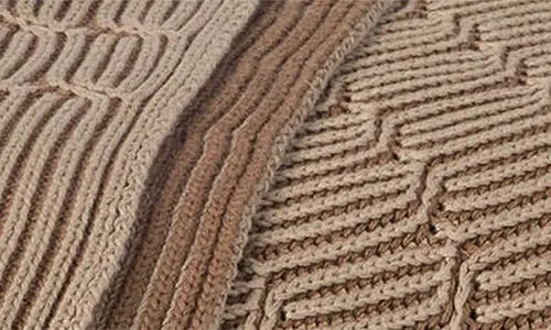 COYUCHI Ivy Organic Cotton Knit Blanket - Fawn