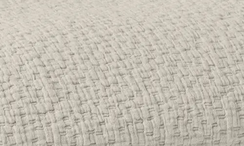 COYUCHI Cascade Organic Cotton Matelassé Blanket - Stone
