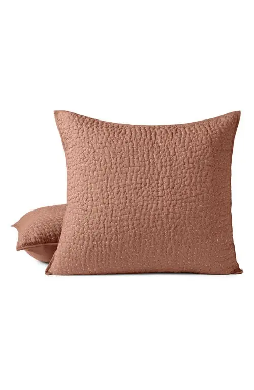 COYUCHI Pebbled Organic Cotton Pillow Sham - Praline