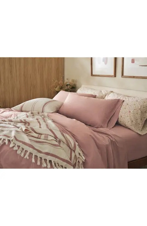 COYUCHI Crinkled Organic Cotton Percale Sheet Set