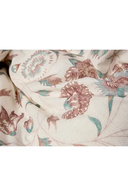 COYUCHI Viola Print Organic Cotton Duvet Cover - Undyed/garnet