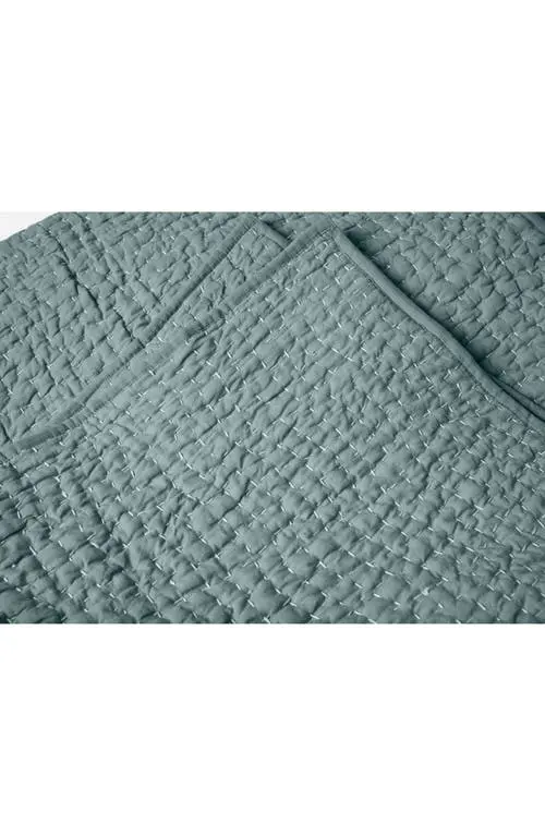 COYUCHI Pebbled Handstitched Organic Cotton Quilt