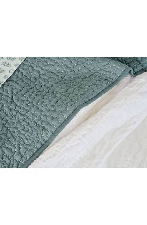 COYUCHI Pebbled Handstitched Organic Cotton Quilt