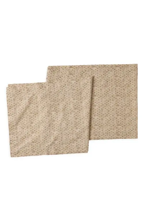 COYUCHI Coral Bell Print Table Runner - Chestnut