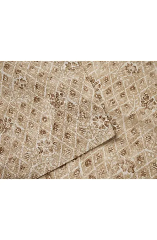 COYUCHI Coral Bell Print Table Runner - Chestnut
