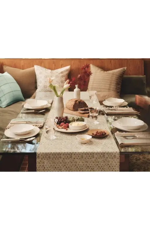 COYUCHI Coral Bell Print Table Runner - Chestnut