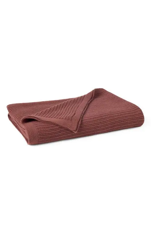 COYUCHI Linea Organic Cotton Knit Blanket - Garnet