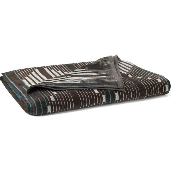 COYUCHI Morelia Jacquard Organic Cotton Beach Towel - Espresso