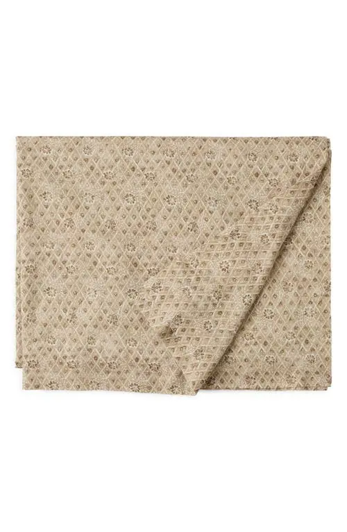 COYUCHI Coral Bell Print Tablecloth - Chestnut