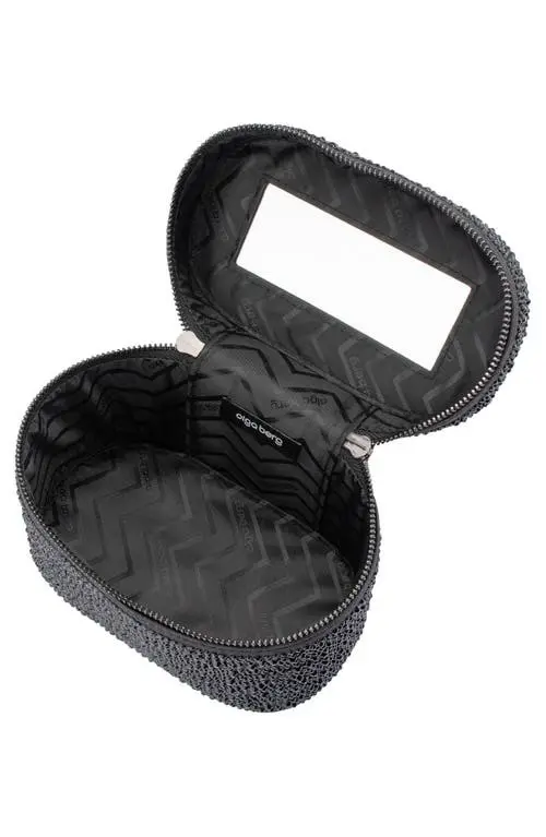 OLGA BERG Beckie Crystal Top Handle Vanity Case