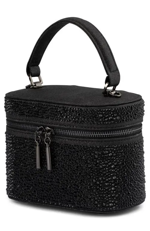 OLGA BERG Beckie Crystal Top Handle Vanity Case