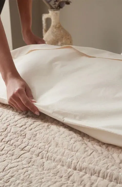 COYUCHI Channel Hand Stitched Organic Cotton Blanket