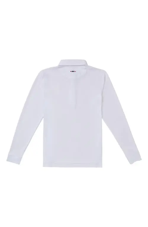 SUGARLOAF SOCIAL CLUB Solid Long Sleeve Piqué Performance Golf Polo