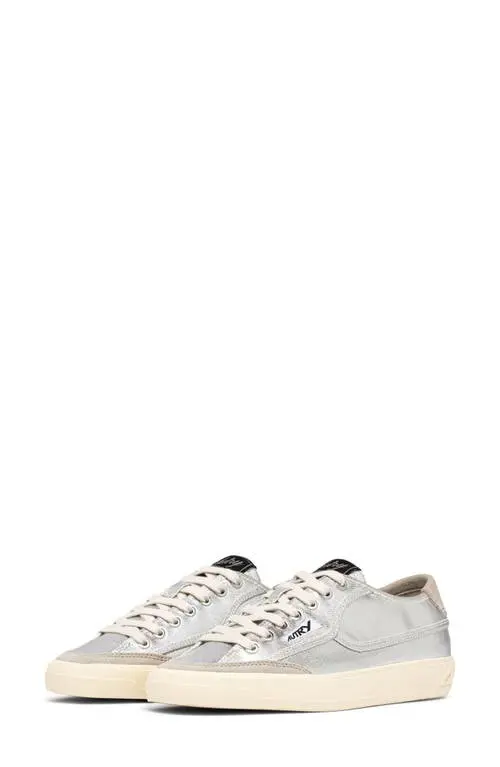 AUTRY Windscape Low Leather Sneaker - Silver