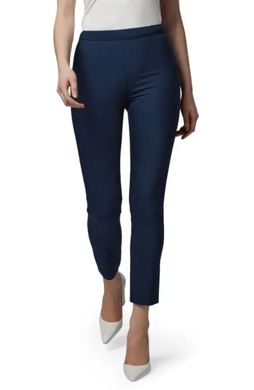 LK BENNETT Evan Slim Fit Ankle Pants - Navy