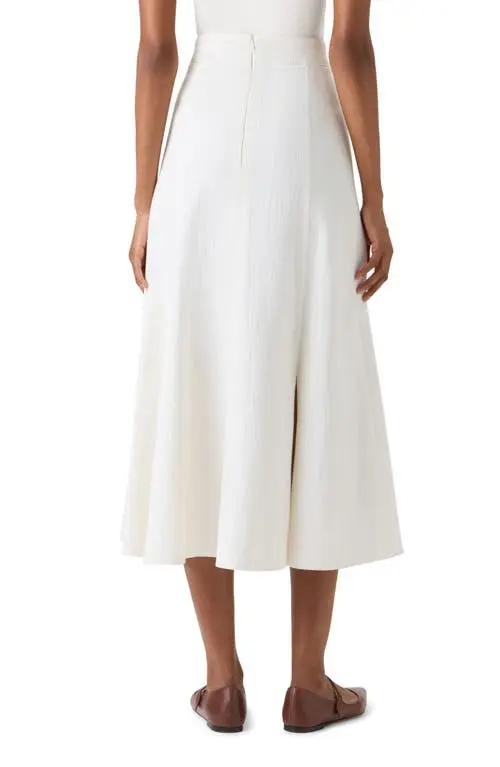 Akris Stretch Denim A-line Midi Skirt