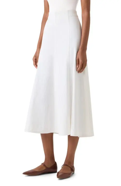 Akris Stretch Denim A-line Midi Skirt