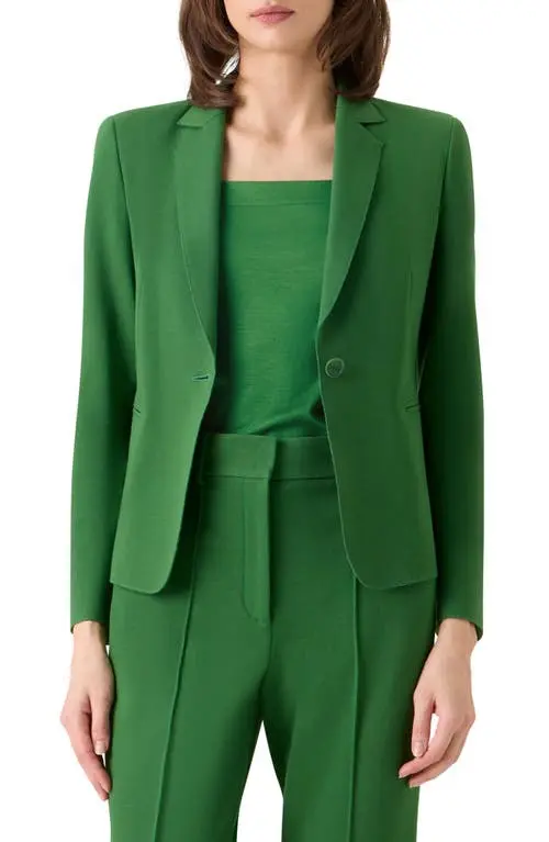 Akris Fitted Signature Jersey Blazer - Green