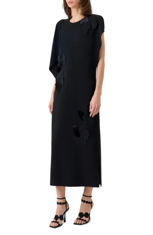 Akris Papercut Flower Laser Cut Crepe Dress