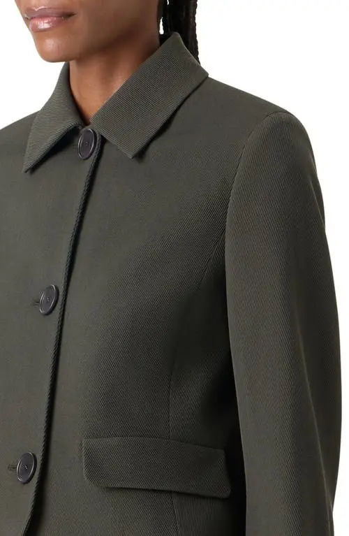 Akris Boxy Wool Tricotine Jacket
