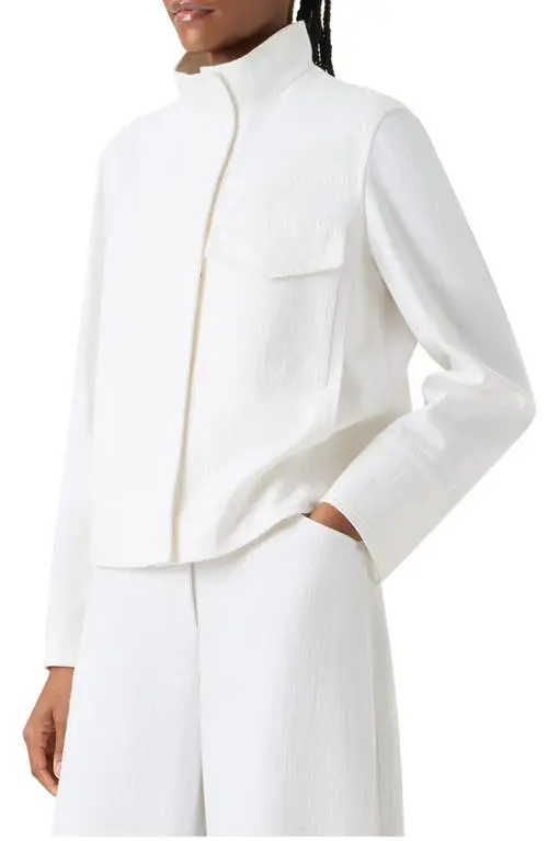 Akris Stretch Denim Stand Collar Jacket